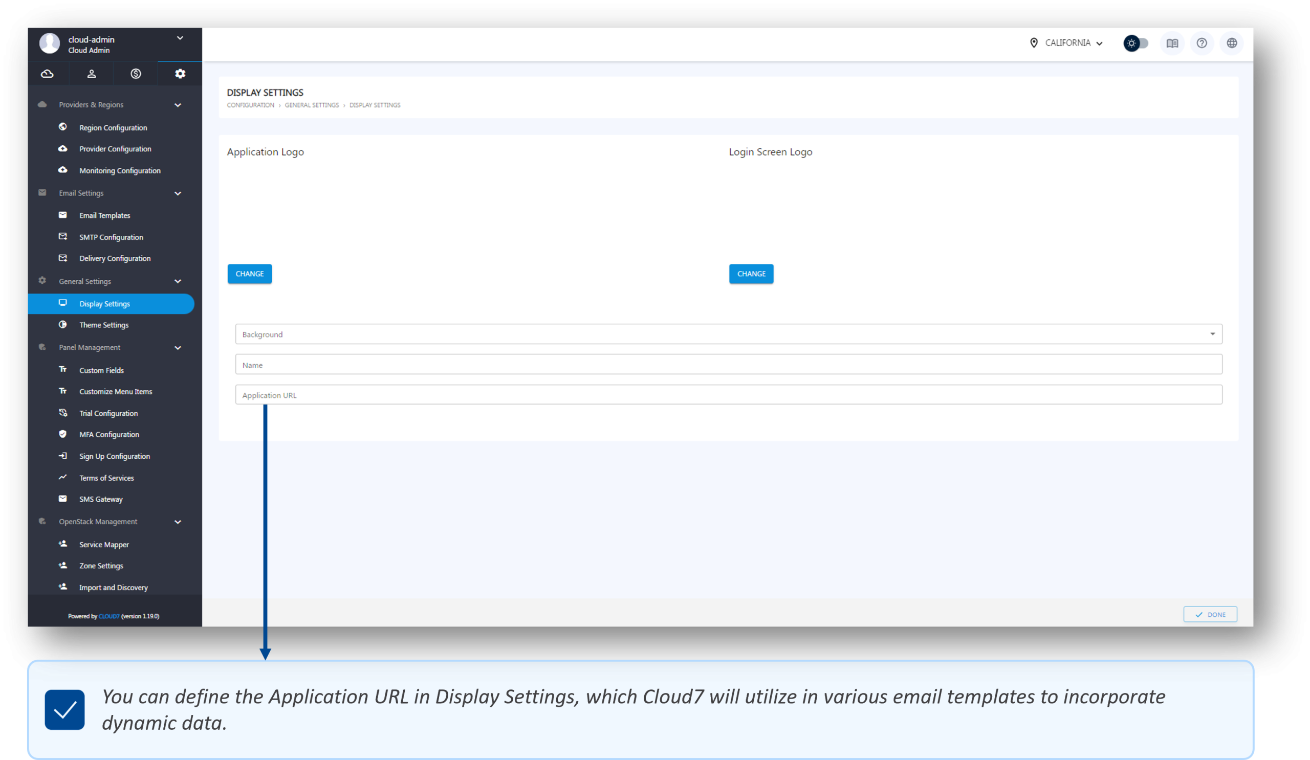 General Settings - QCloud Documentation