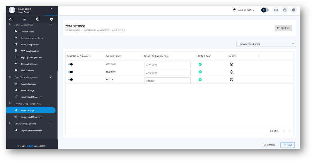 Huawei Cloud Stack Management - QCloud Documentation