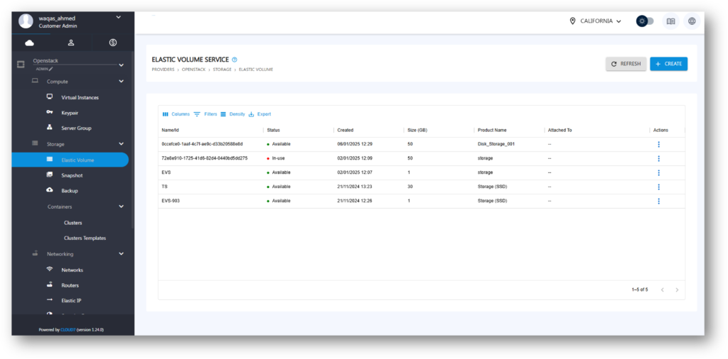 Elastic Volume Service - QCloud Documentation